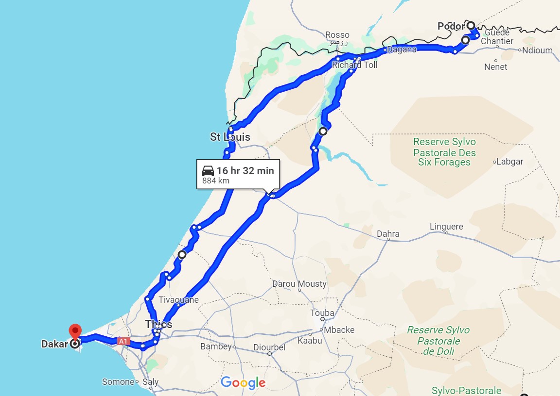 Voyage d'essai Dakar-Podor - Raid Aéropostale